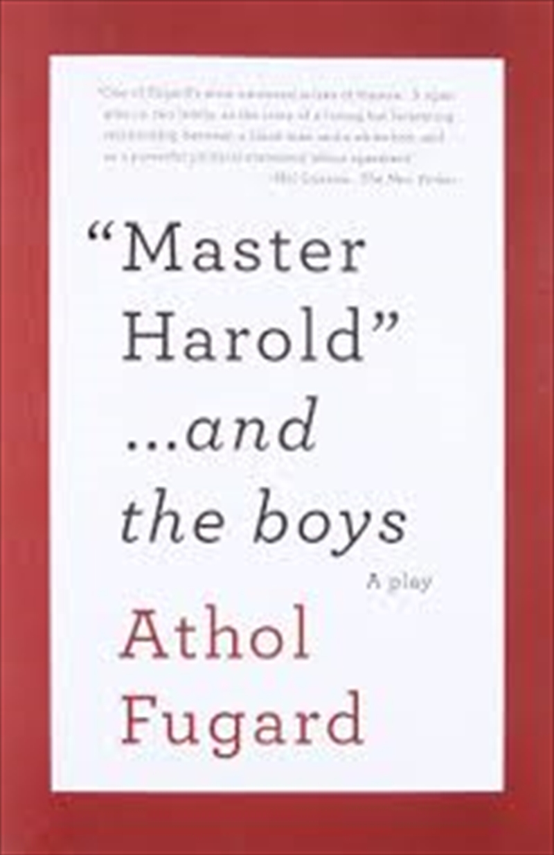 Buy Master Harold And The Boys by Athol Fugard, Books | Sanity