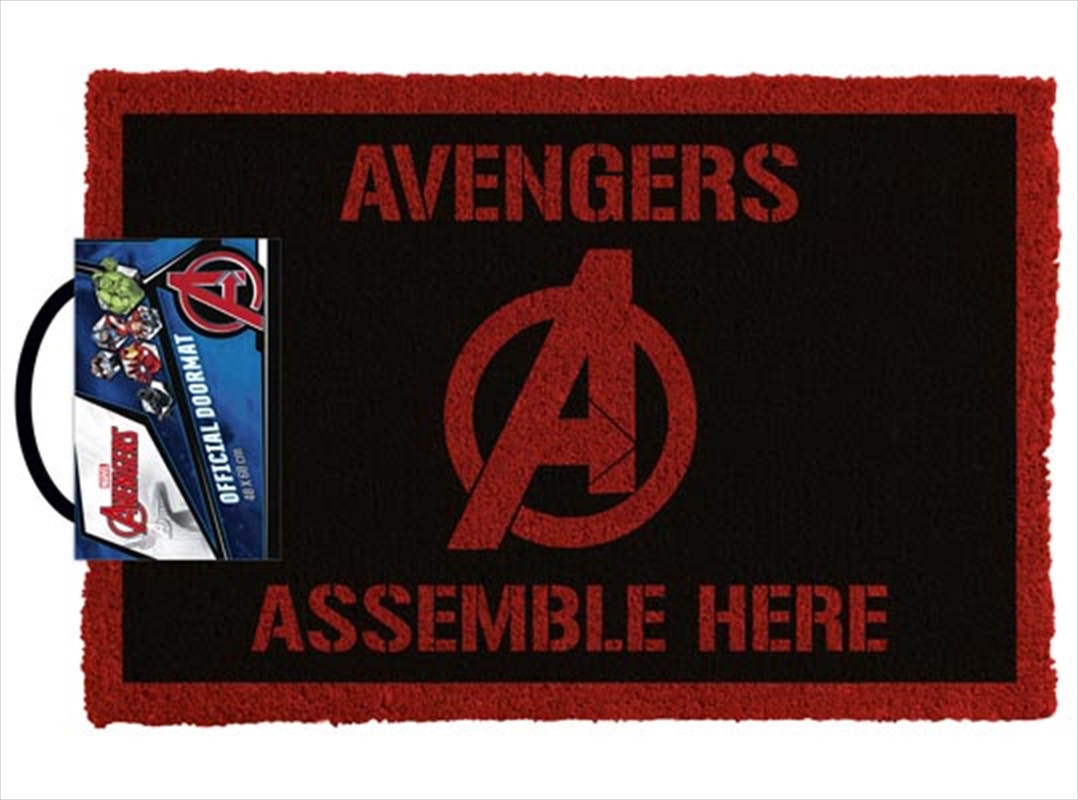 Marvel Avengers - Assemble Here Doormat, Merchandise | Sanity