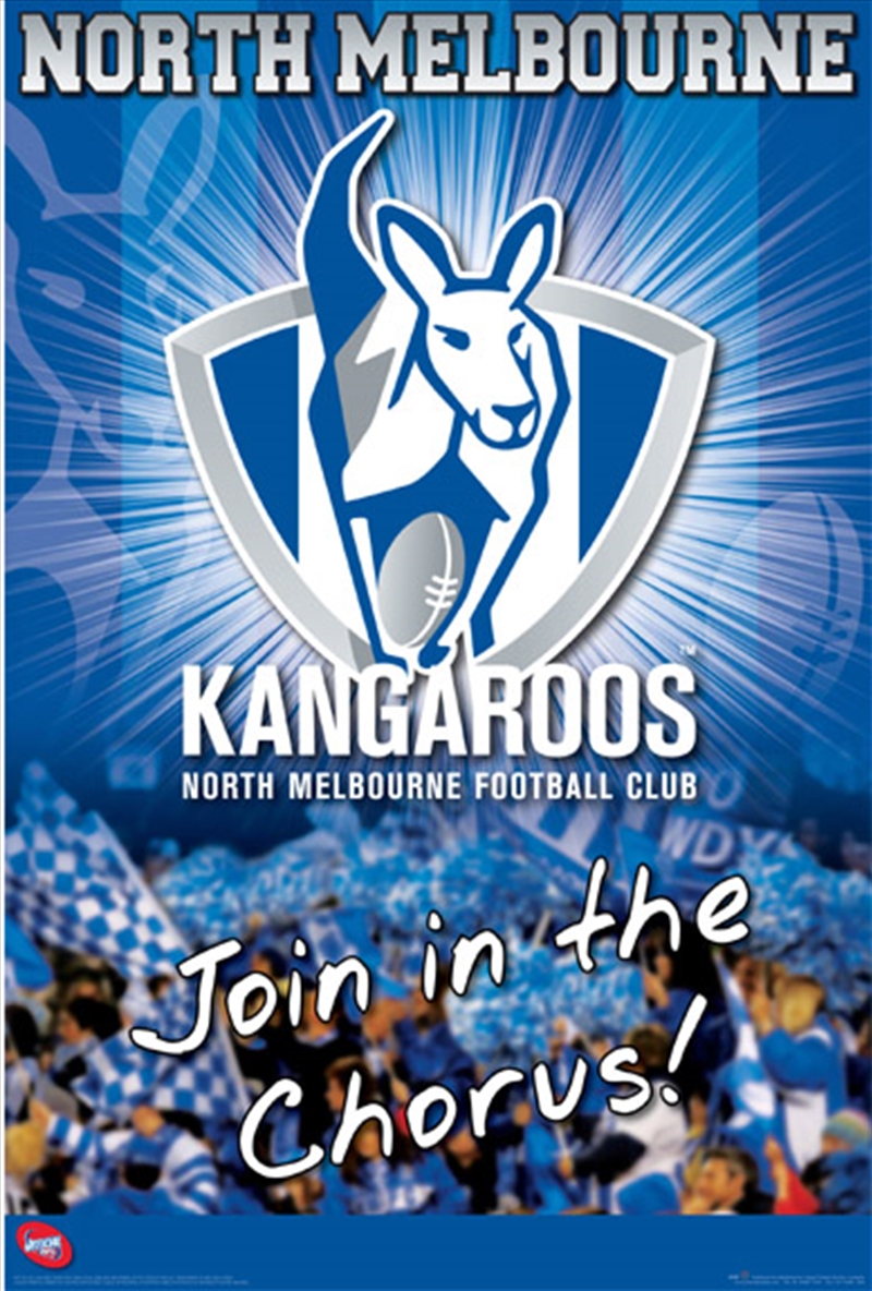Buy AFL - Nth Melbourne Logo Poster in Posters | Sanity