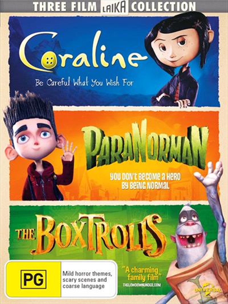 Buy Boxtrolls / Coraline / Paranorman Triple Pack, The DVD Online | Sanity
