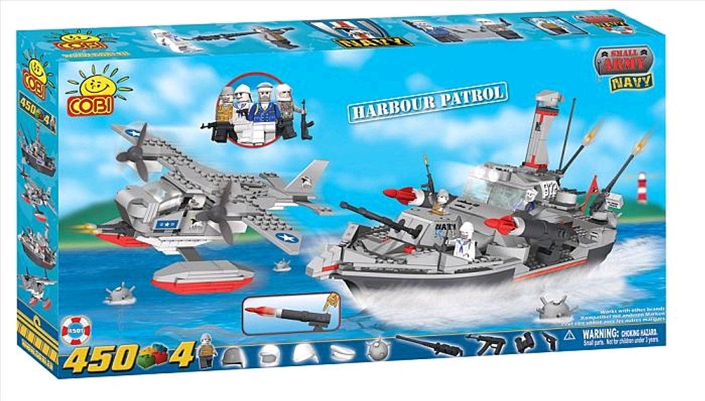 Small Army - 450 Piece Naval Harbour Patrol Construction Set, Cobi | Sanity