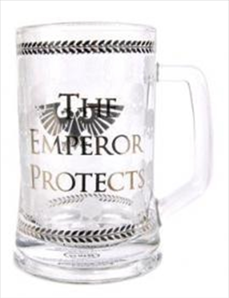 Buy Warhammer 40000 - Emperor Glass Tankard in Drinkware | Sanity