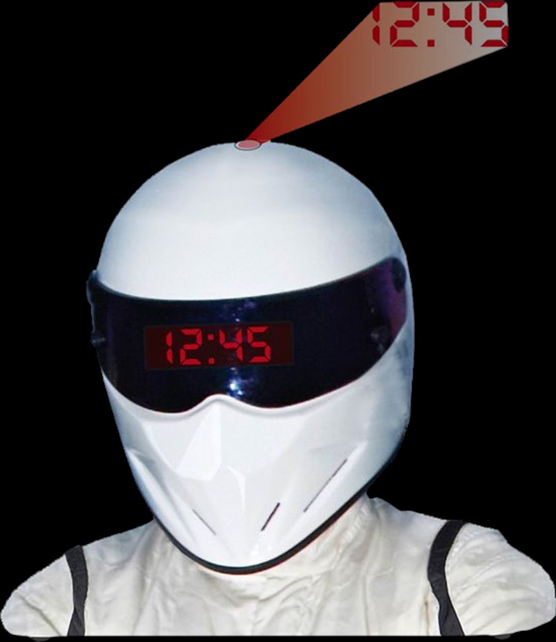 Buy Top Gear - The Stig Helmet Projection Alarm Clock Online | Sanity