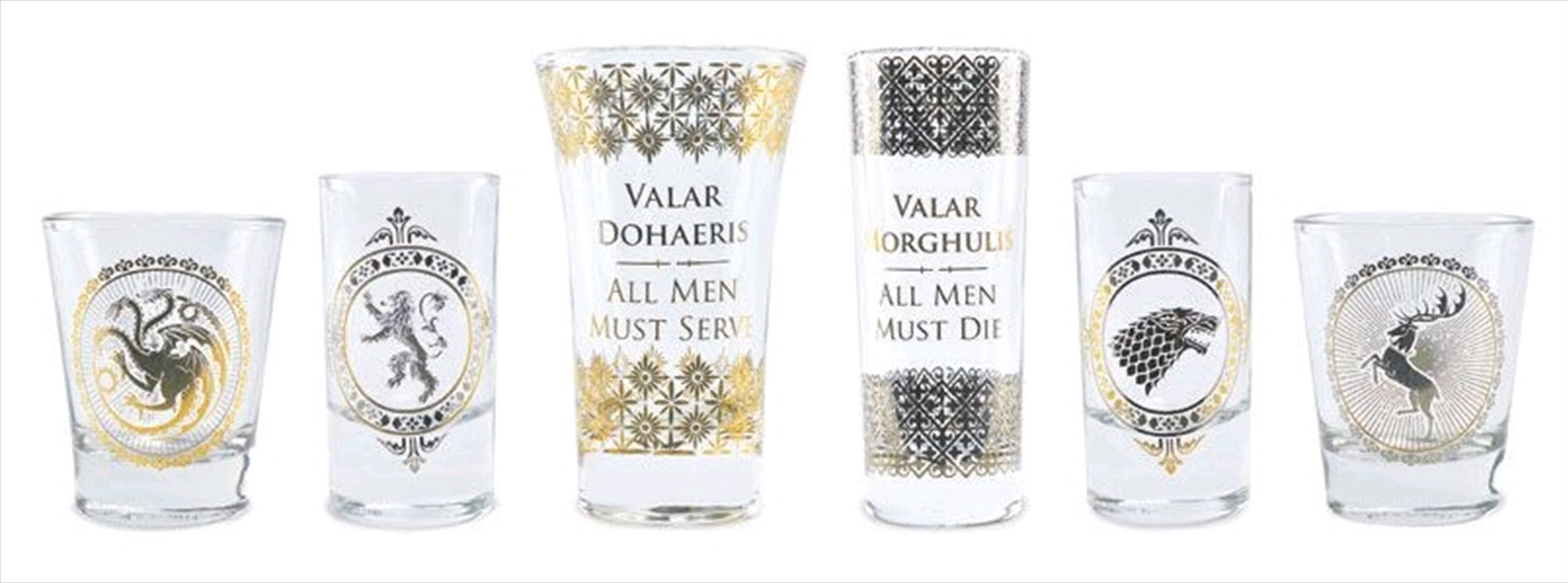 Buy Game Of Thrones - Black & Gold Premium Glass Set in Merchandise ...