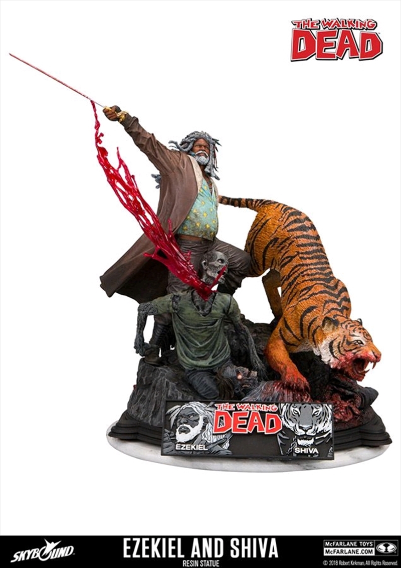 The Walking Dead - Ezekiel & Shiva Resin Statue, Figurines & Statues ...