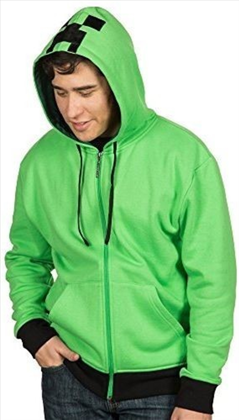 Buy Minecraft Creeper Anatomy Premium Zip-up Hoodie 3XL Online | Sanity