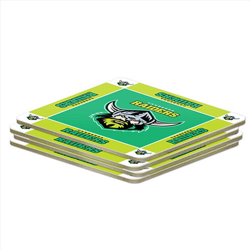 Buy NRL Coaster 4 Pack Canberra Raiders Online | Sanity
