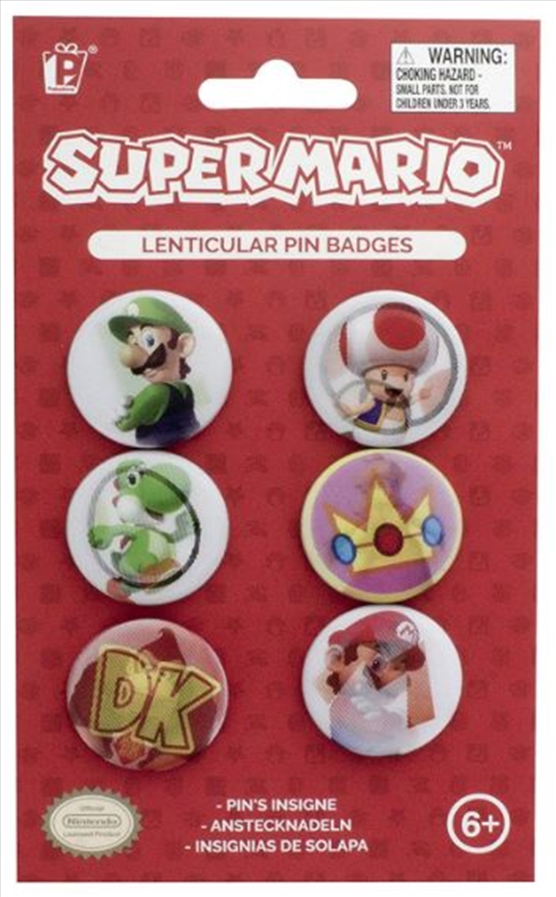 Super Mario - Lenticular Pin Badges | Sanity