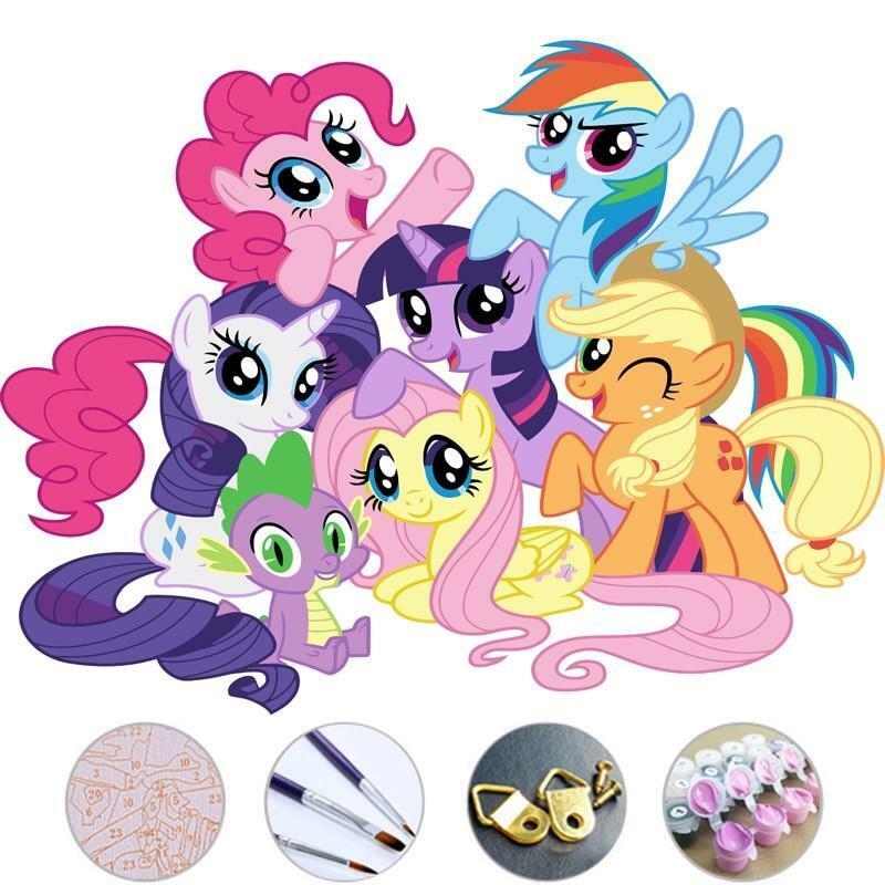 Buy My Little Pony: Book and Paint By Numbers Canvas! Online | Sanity