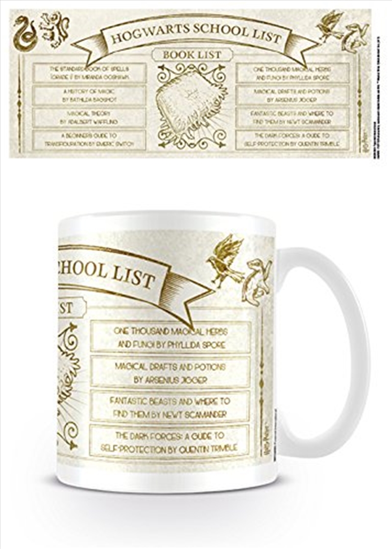 Buy Harry Potter - Hogwarts School List Books Mug in Drinkware | Sanity