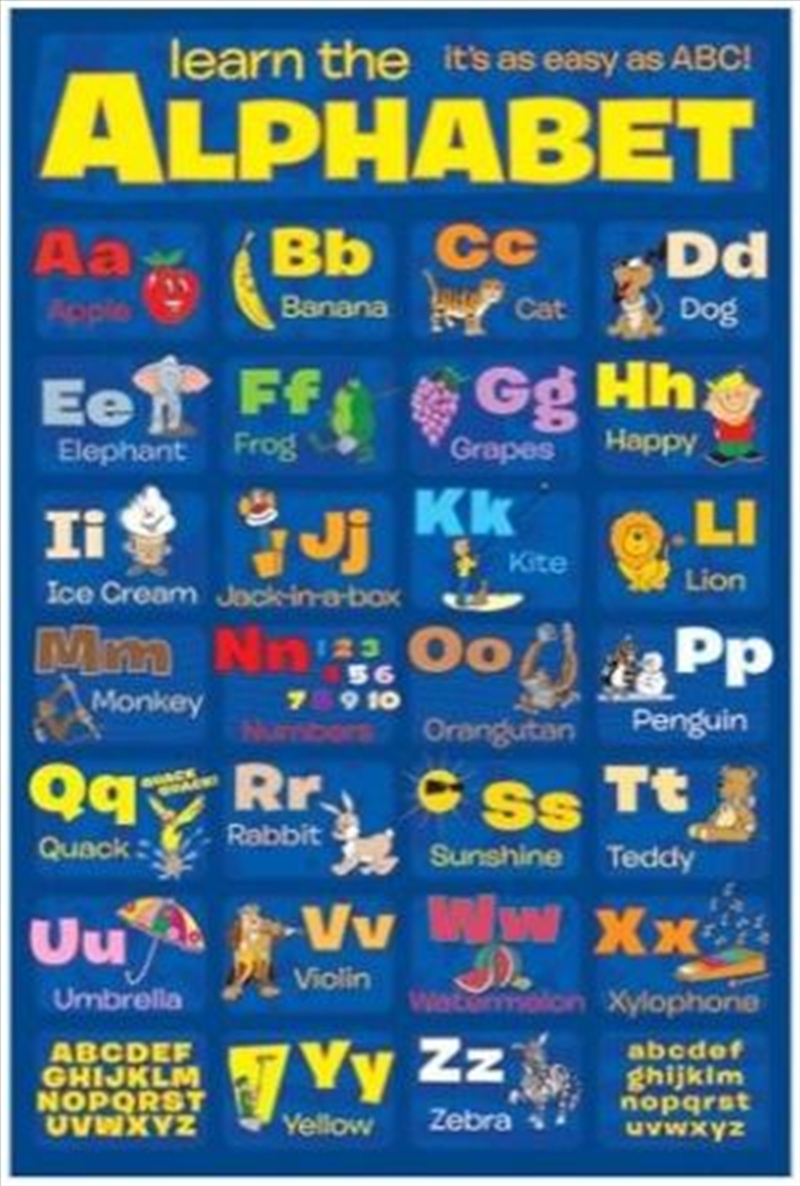 Buy Learn The Alphabet Poster in Merchandise | Sanity