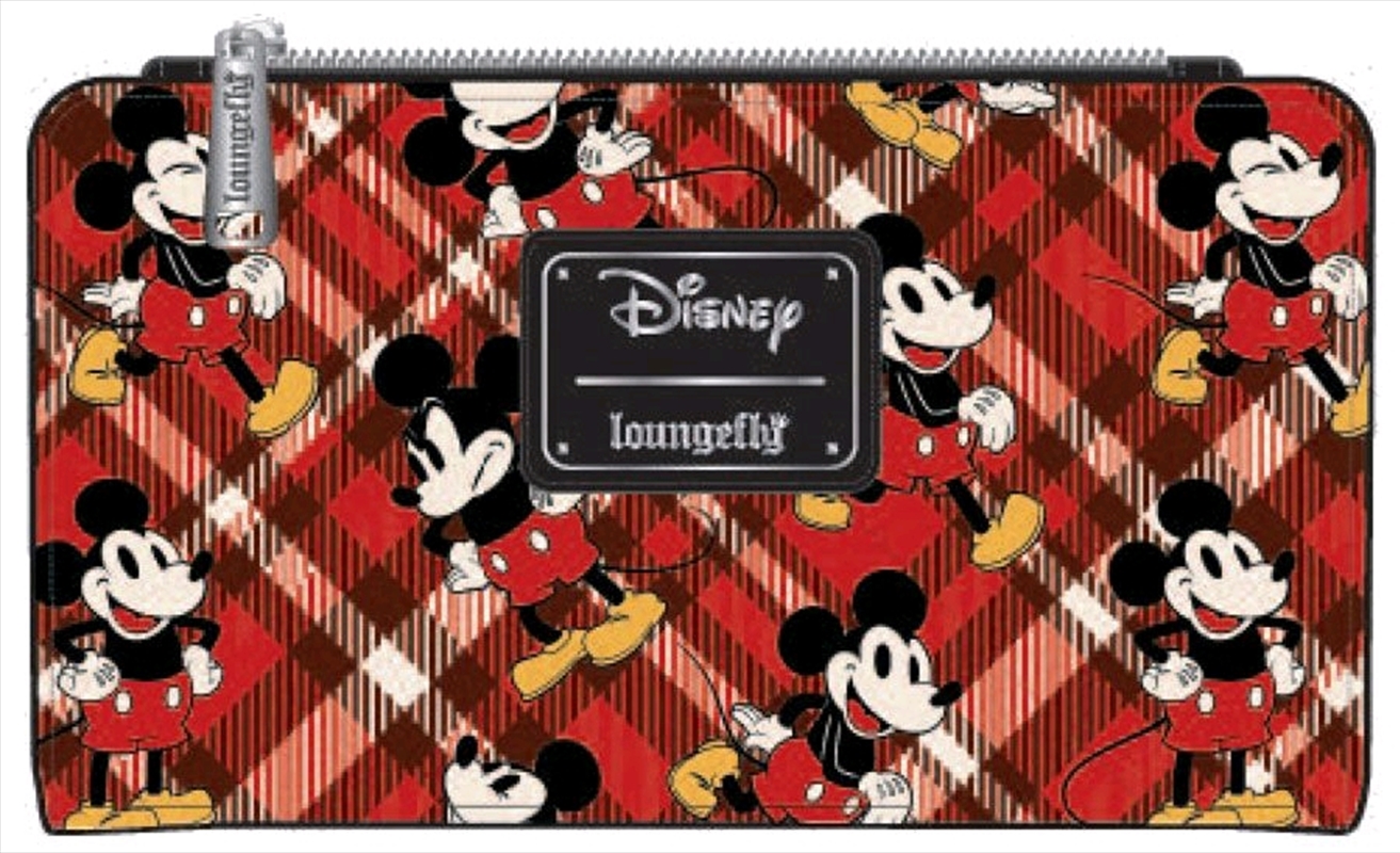 Buy the Mickey Mouse: Mickey Tartan Print Bifold Wallet in Wallets | Sanity