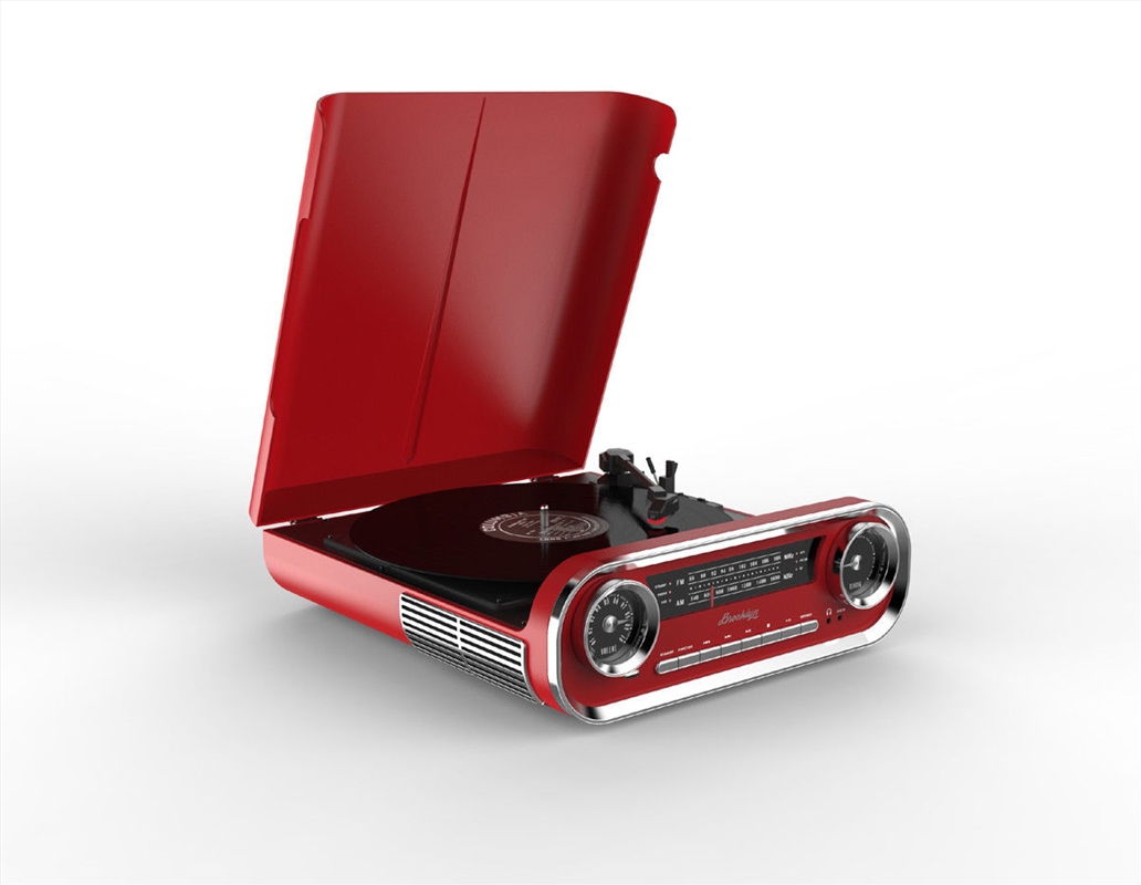 Buy Red Retro Turntable Vinyl Player, Merchandise | Sanity