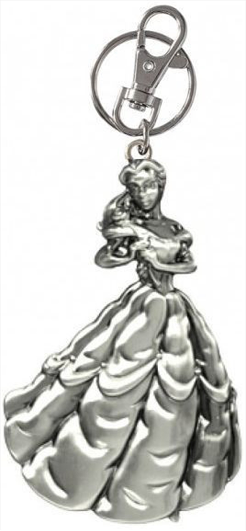 Keyring Pewter Disney Princess Beauty and the Beast Belle | Sanity