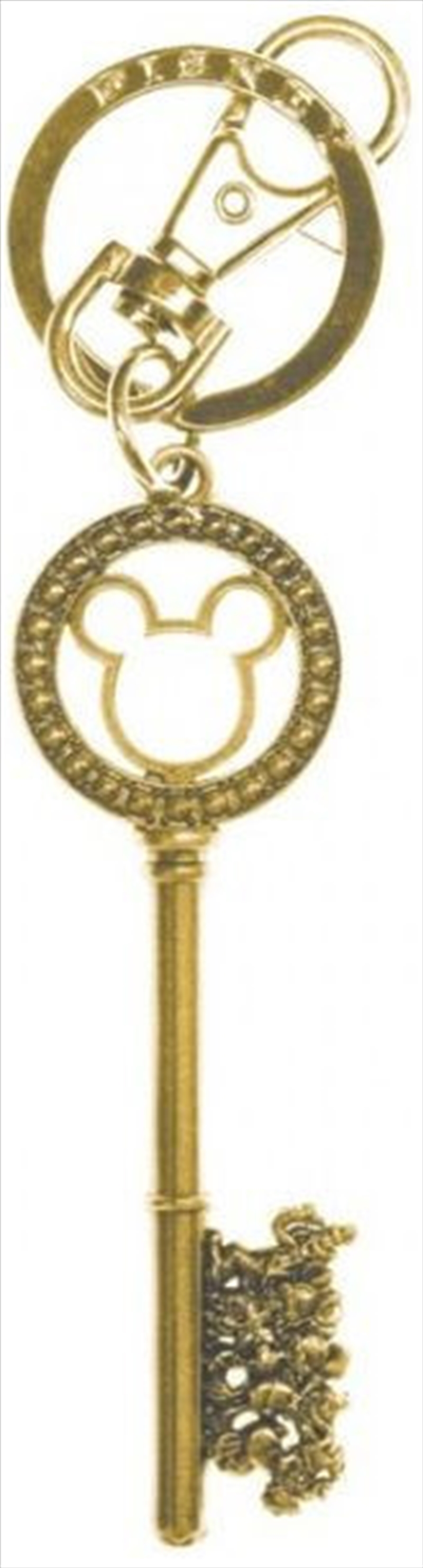 Buy Keyring Pewter Disney Master Key with Gem Beads (Gold) Online | Sanity