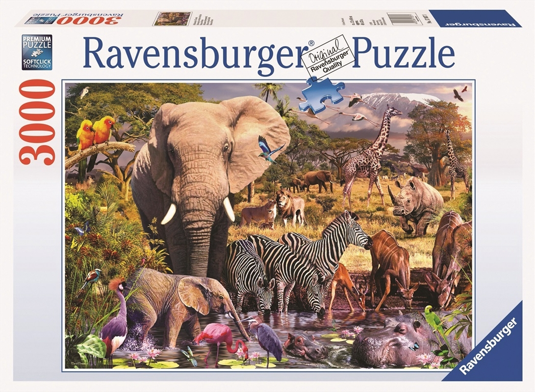 Buy Ravensburger - 3000pc African Animal World Jigsaw Puzzle Online ...