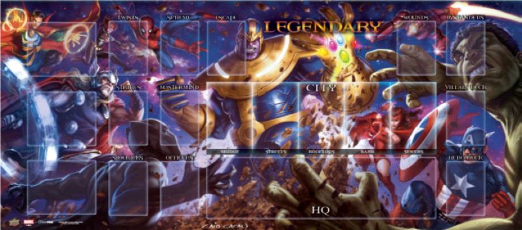 Marvel Legendary - Thanos vs Avengers Playmat, Card Game | Sanity