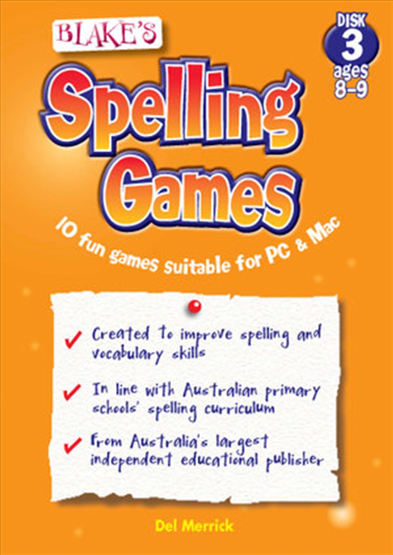 Buy Blake's Spelling Games Disk 3 Ages 8-9 Online | Sanity