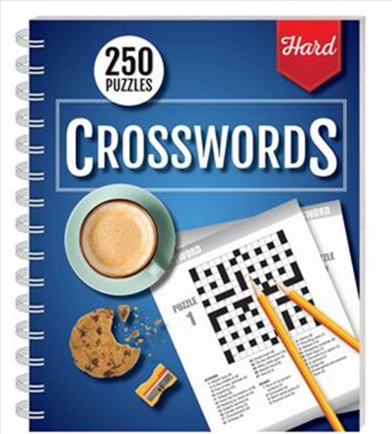 250 Puzzles Crosswords Hard (wire-bound), Puzzle Book | Sanity