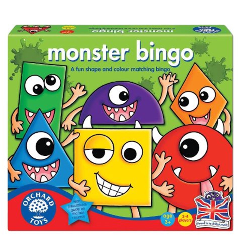 Orchard Toys – Monster Shape and Colour Bingo, Board Game | Sanity