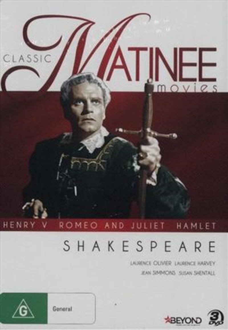 Buy Classic Matinee Movies - Shakespeare on DVD | Sanity