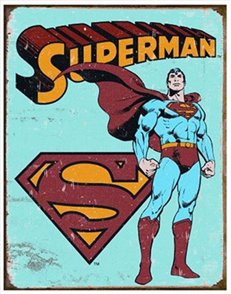 Buy Superman Retro Tin Sign | Sanity