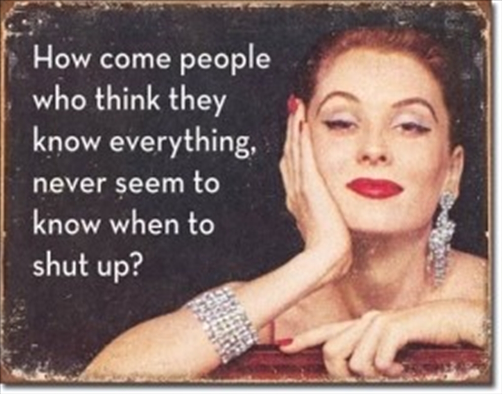 Buy People Who Know Tin Sign | Sanity