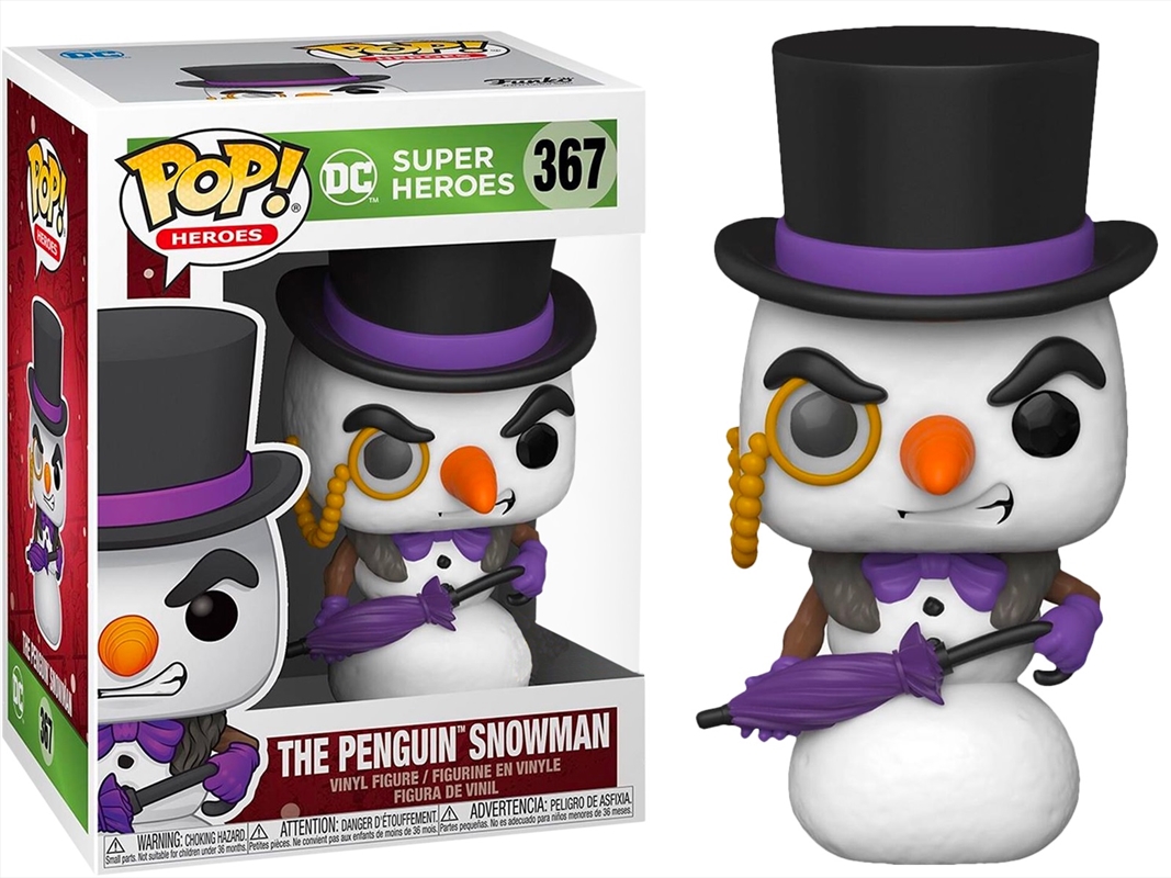Batman - Penguin Snowman Holiday, Pop Vinyl | Sanity