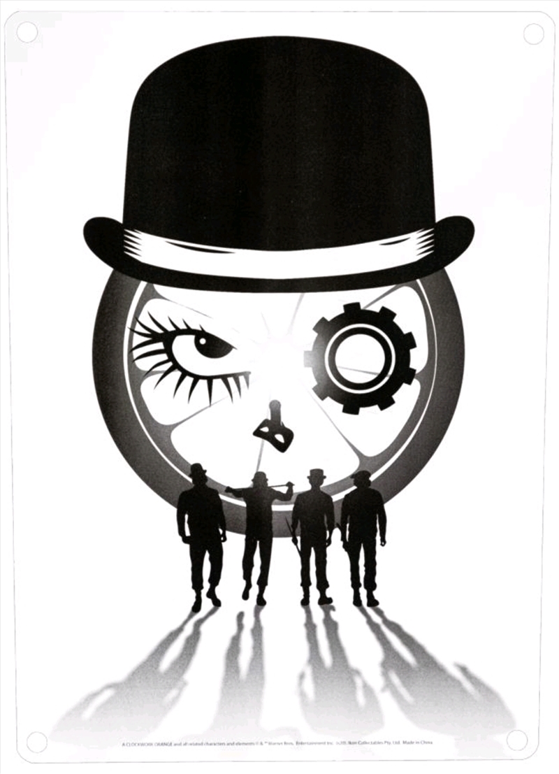 Buy A Clockwork Orange - Silhouettes A5 Tin Sign Online | Sanity