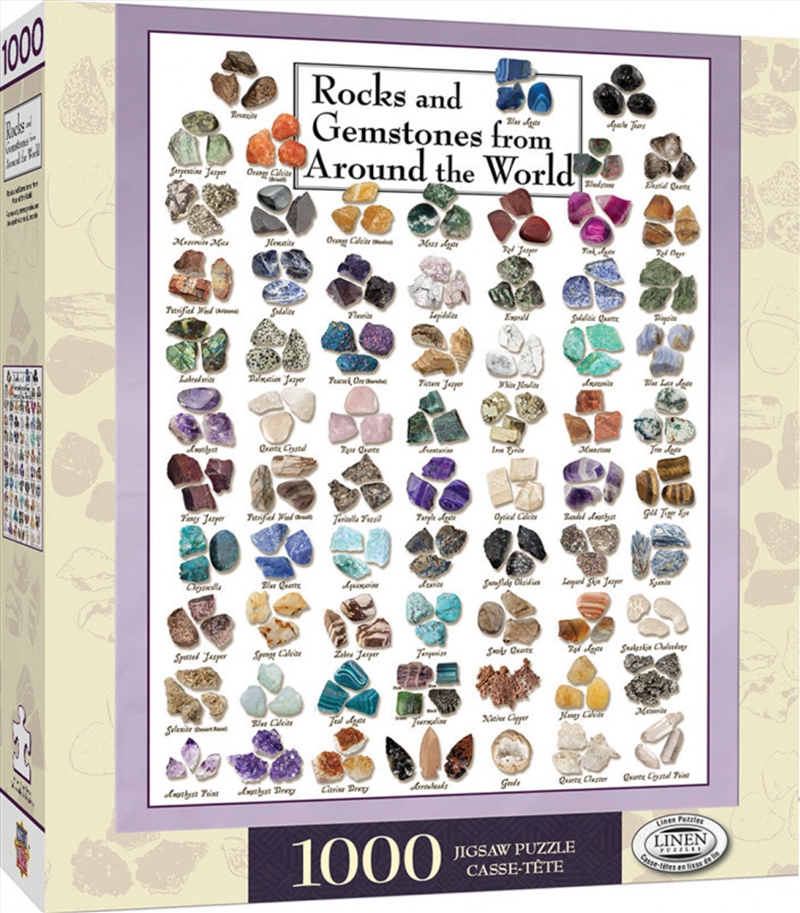 Art Rocks & Gemstones from Around the World 1000 Piece Puzzle, Puzzles ...