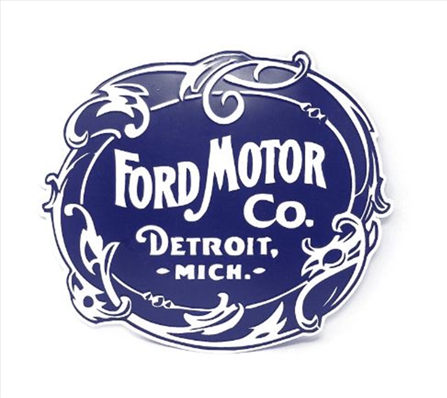 Buy Vintage Ford Motor Co. Logo Shaped And Embossed Metal Wall Decor ...