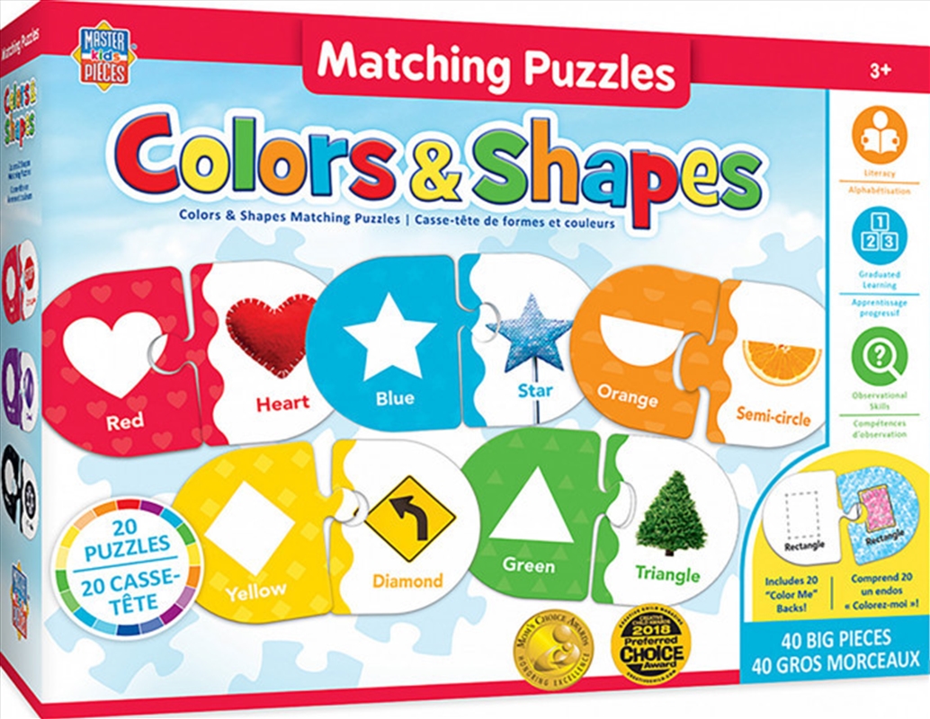 Masterpieces Puzzle Educational Matching Puzzle Colors/Shape, Puzzle ...