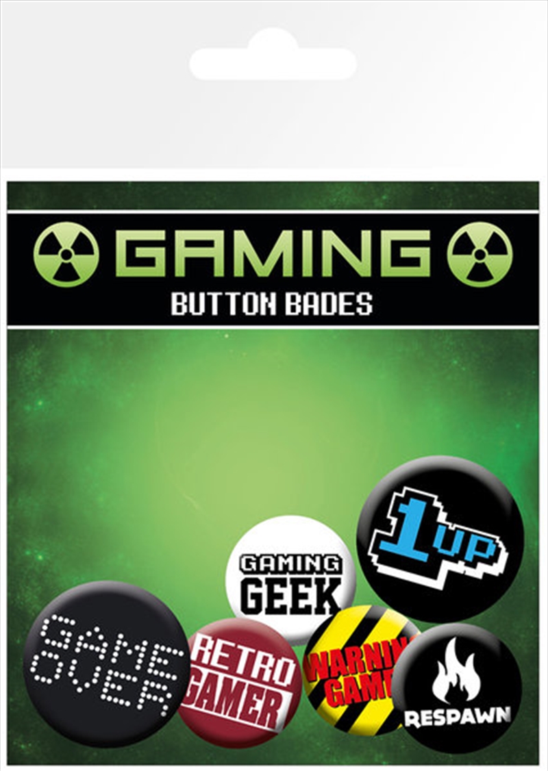 Buy Gaming Retro Gamer Badge 6 Pack | Sanity