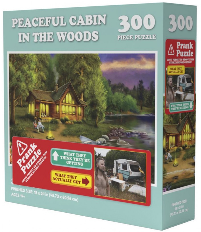 Peaceful Cabin In The Woods Prank Puzzle 300 piece Puzzle, Puzzle | Sanity