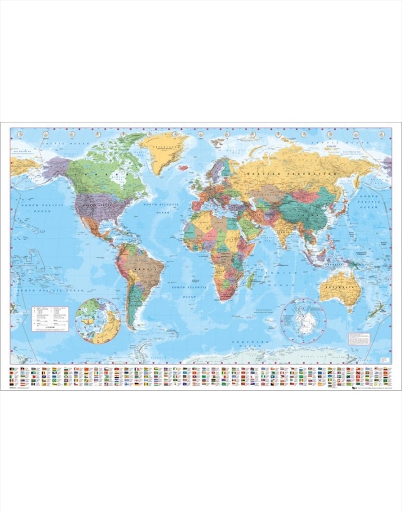 Buy World Map With Flags Poster, Posters & Prints | Sanity