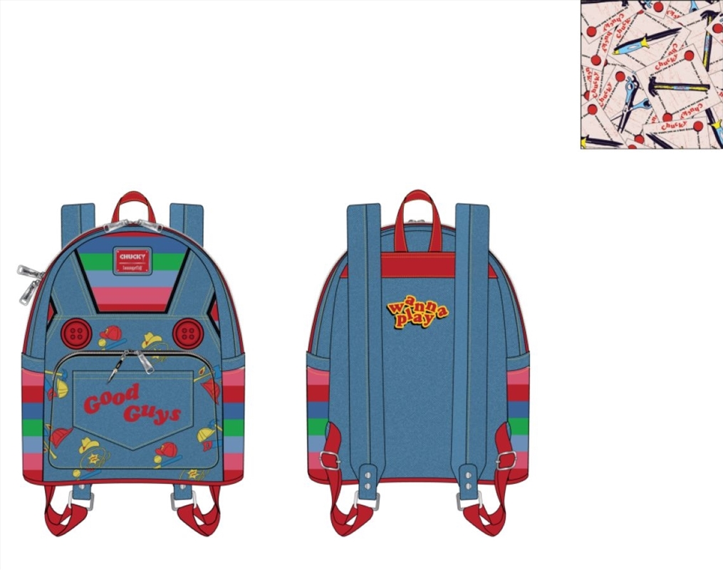 Buy Loungefly - Child's Play - Chucky Outfit Mini Backpack Online | Sanity