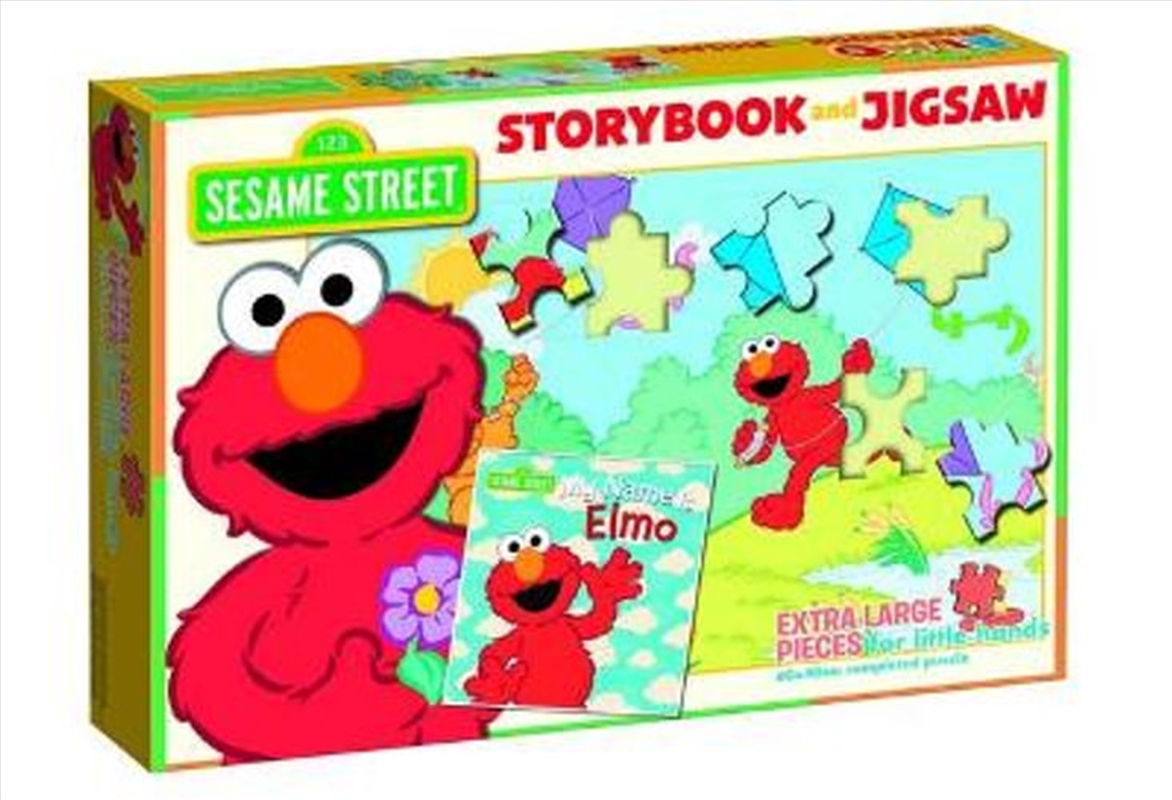 Buy Elmo Storybook & 50-Piece Jigsaw Puzzle Set (Sesame Street), Jigsaw ...