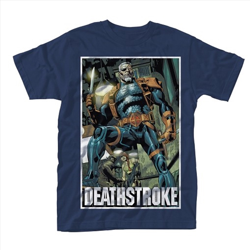 Shop Deathstroke Tshirt - Unmasked Size L at Sanity