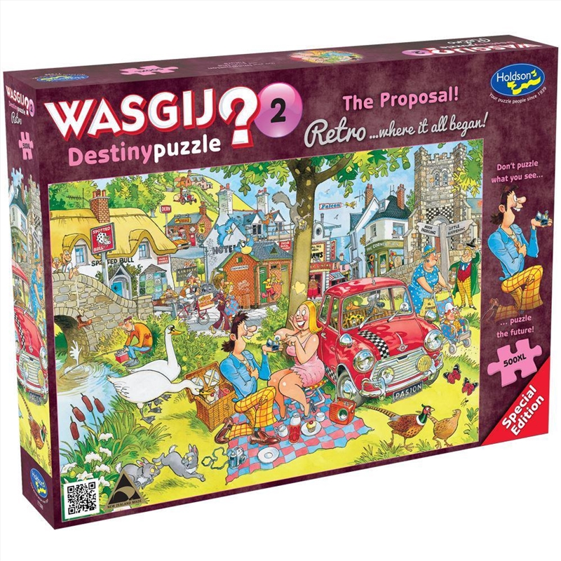 Buy Wasgij 500 Piece XL Puzzle - Destiny Retro The Proposal Online | Sanity