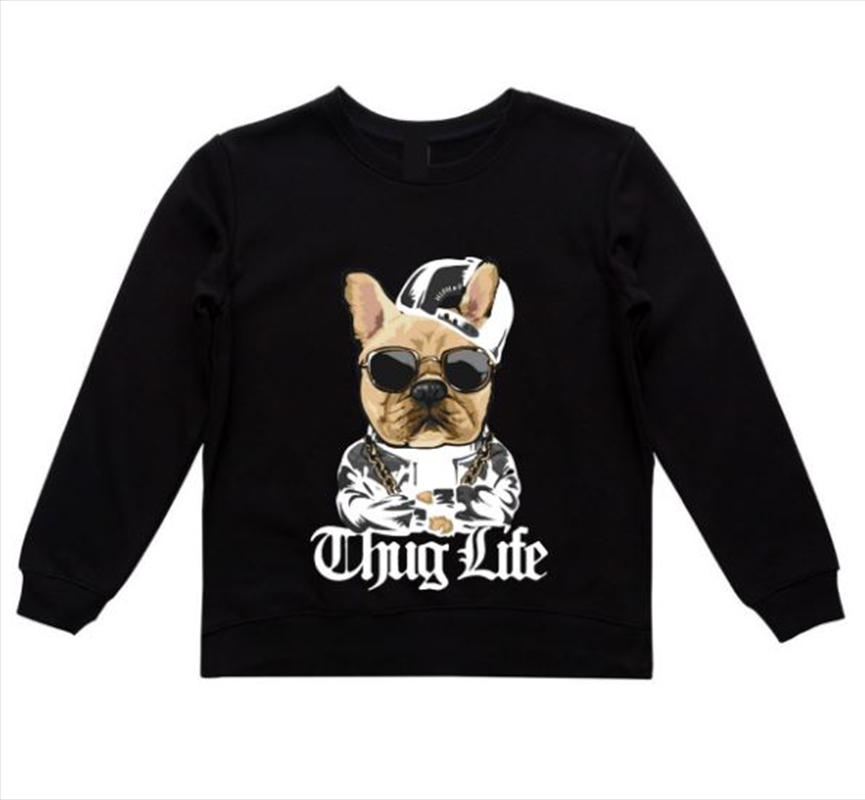 Buy Thug Life Kids Crew Size 3 - Black Online | Sanity