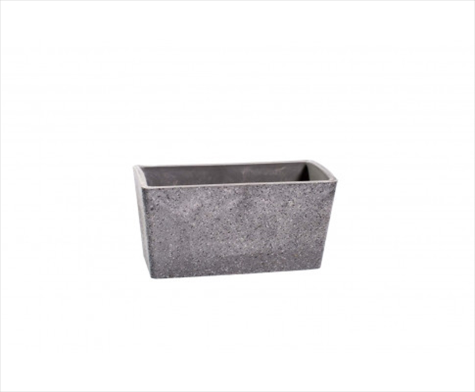 Buy Imitation Stone Grey Rectangle Planter 27cm Online | Sanity