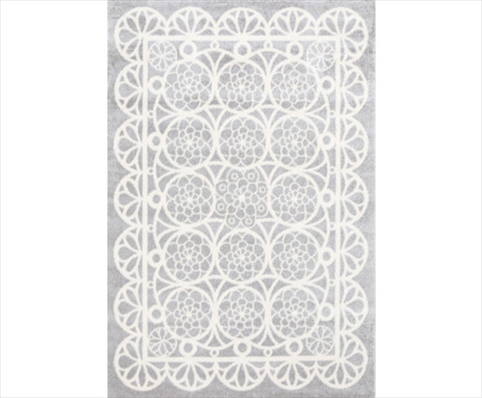 Buy Grey White Doily Rug 120x170cm Online | Sanity