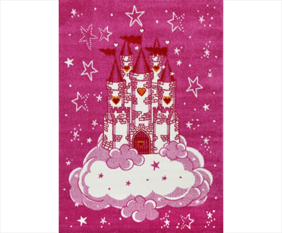 Buy Kids Pink Castle Rug 120x170cm Online | Sanity