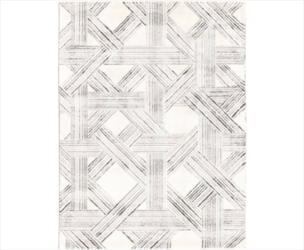 Buy Light Grey Geometric Rug 240x330cm Online | Sanity