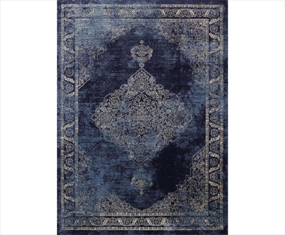 Buy Navy Blue Distress Rug 160x220cm Online | Sanity