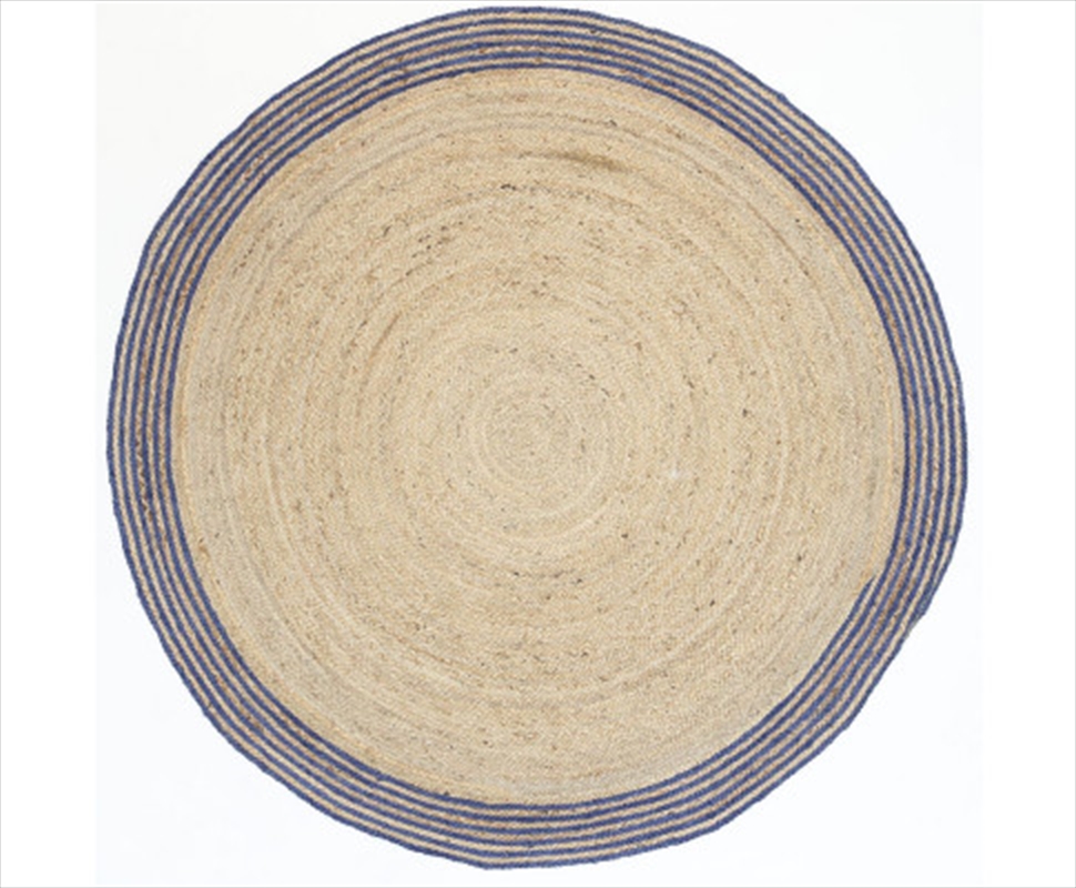 Buy Navy Blue Natural Rug 200x200 Online | Sanity