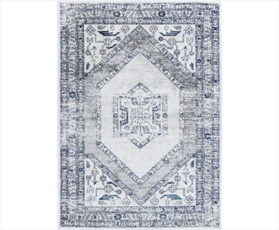 Buy Navy Cream Ancient Rug 240x330cm Online | Sanity
