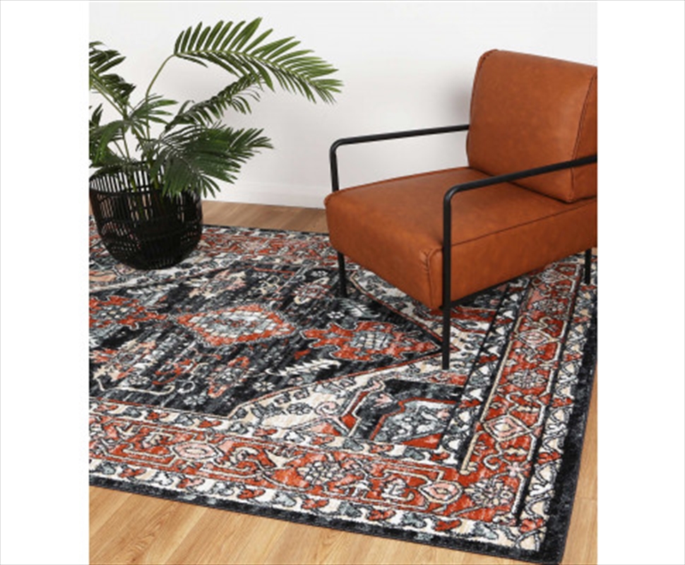 Buy Terracotta Black Rug 200x290cm Online | Sanity