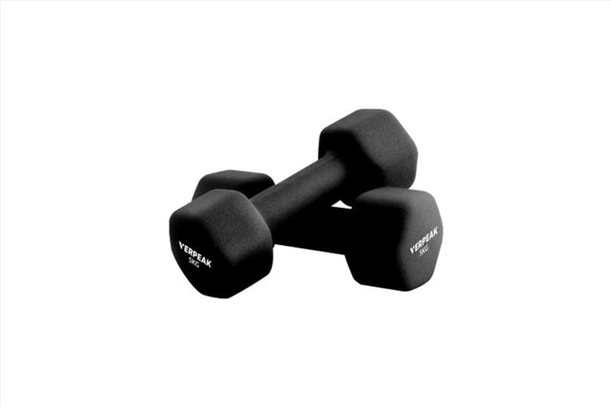 Buy Neoprene Dumbbell Set 5kg X2 - Black Online | Sanity