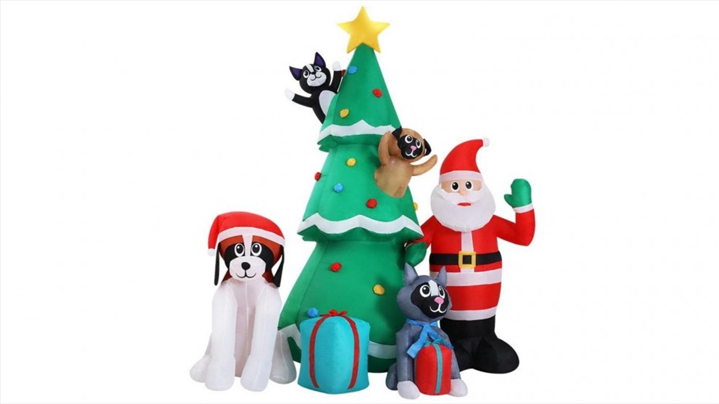 Buy 3m Inflatable Christmas Tree And Santa Online | Sanity